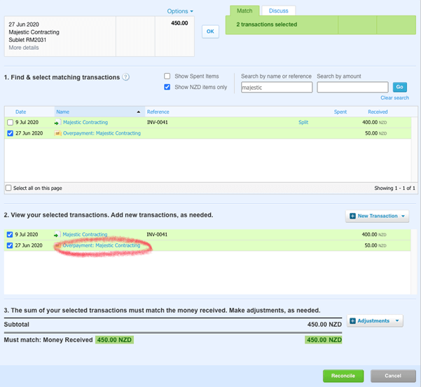 How do I code an overpayment from a customer? | Consol Accounting